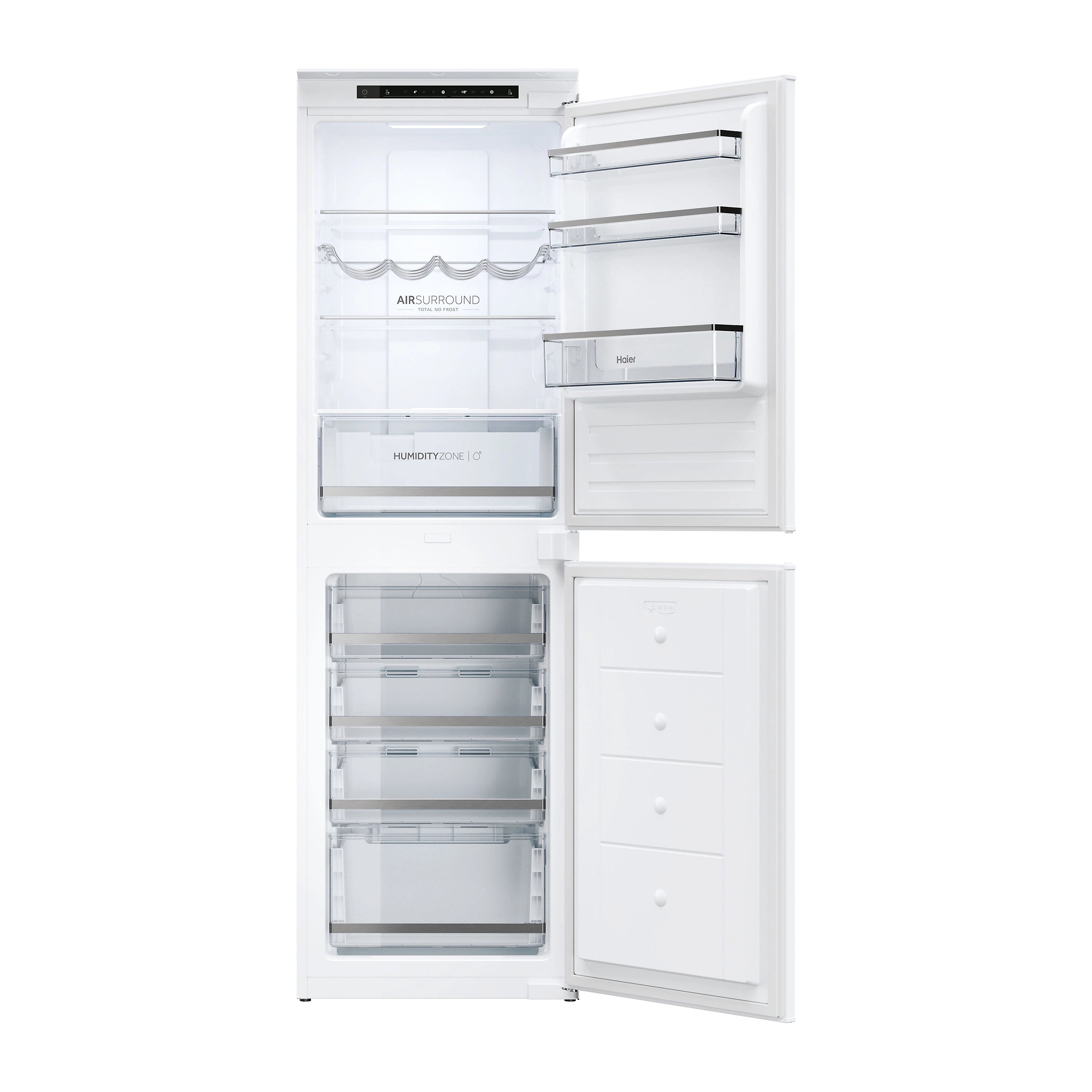 Haier HB50T618FMK 50:50 Traditional Integrated Frost Free Fridge Freez ...